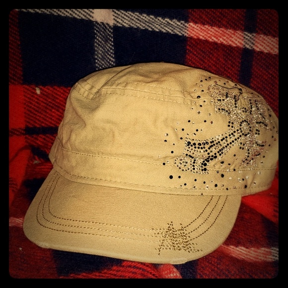 Accessories | Tan Cross Cadet Cap | Poshmark